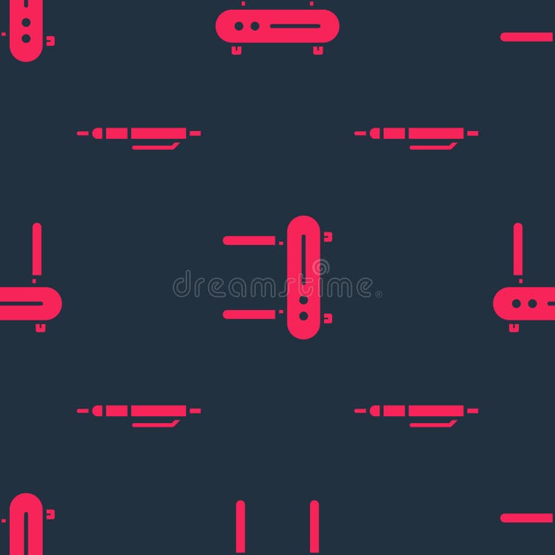 Set Pen and Router and Wi-fi Signal on Seamless Pattern. Vector. Stock ...