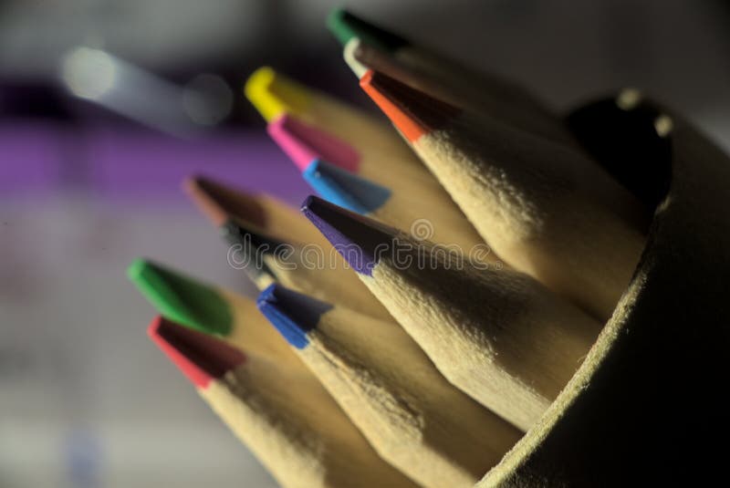 Set of pencils in a box stock photo. Image of pencil - 270971184