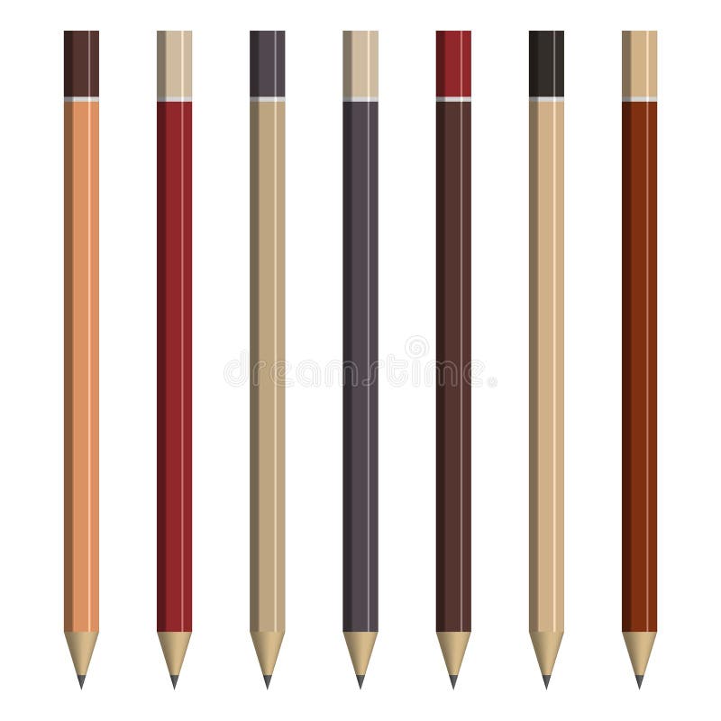 Set of Pencils for Sketching, Vector Illustration Stock Vector ...