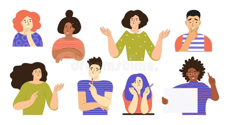 Set of People with Different Mental Mindset Types or Models. Mind ...