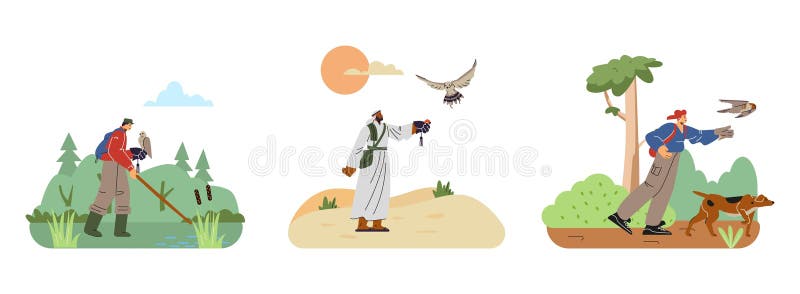 Falconry Collection Illustration Stock Illustrations – 291 Falconry ...