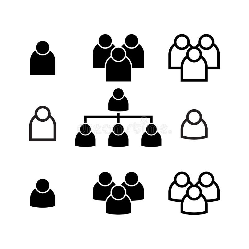Set of People Icon Vector Logo Template Stock Vector - Illustration of ...