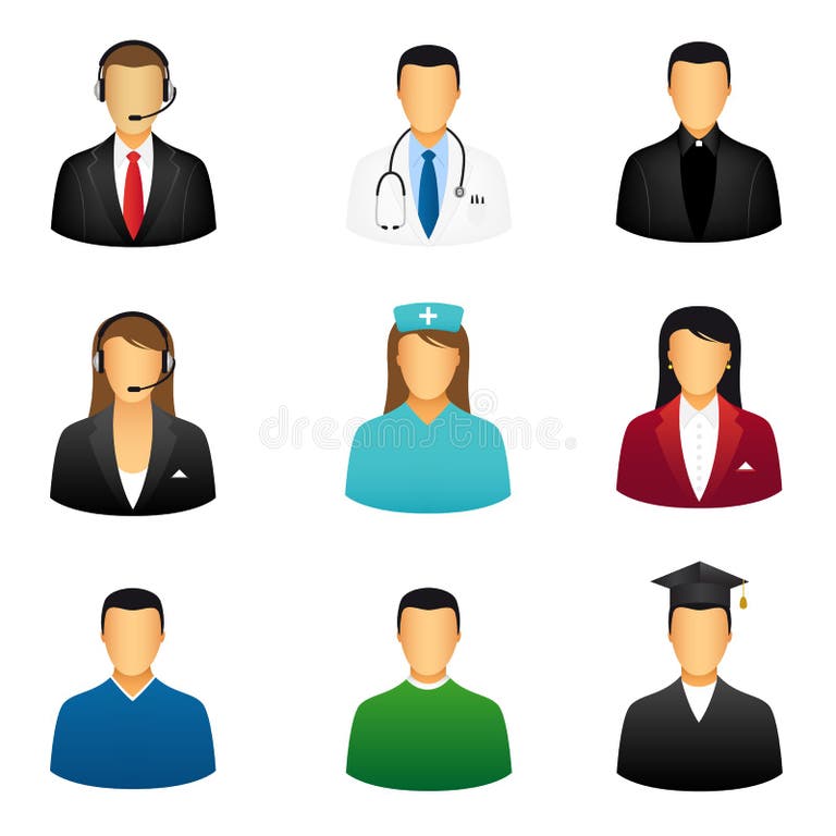 Set of people icons stock vector. Illustration of doctor - 19933322