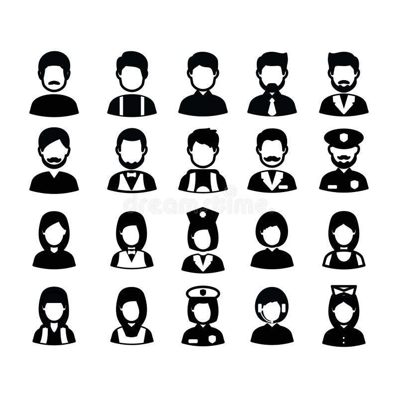 Set of People Icons. Vector Illustration Decorative Design Stock Vector ...