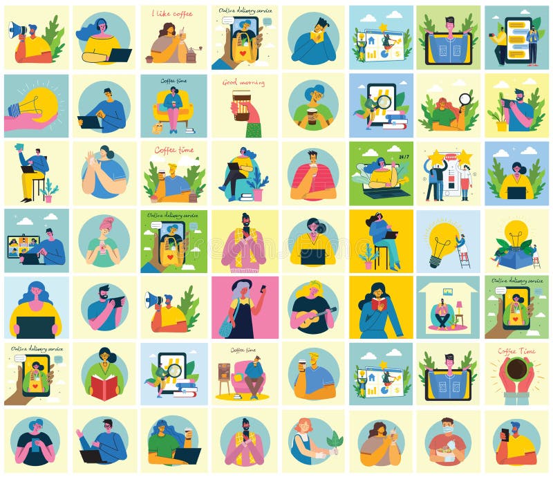 Collages People Stock Illustrations – 577 Collages People Stock ...