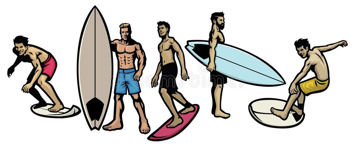 Surfing Pose Stock Illustrations – 1,041 Surfing Pose Stock ...