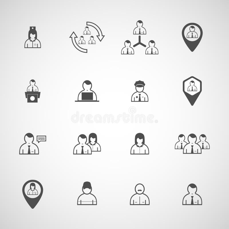 Set People Vector Design Icon Stock Vector - Illustration of human ...