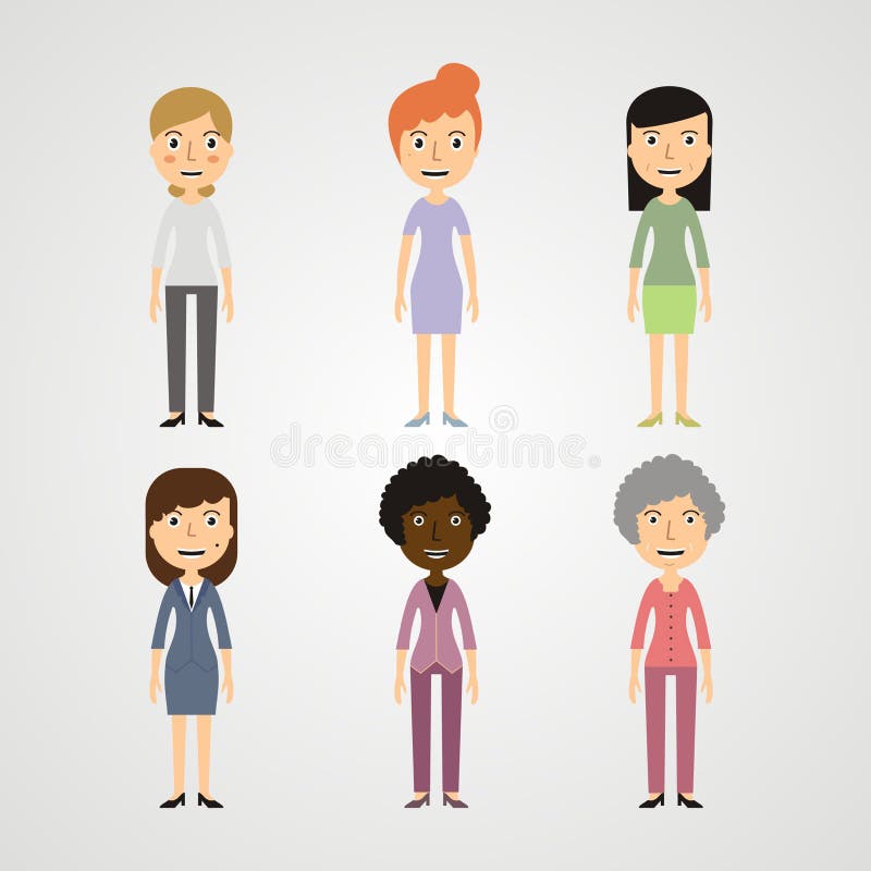 Set People - Women stock vector. Illustration of female - 84635871
