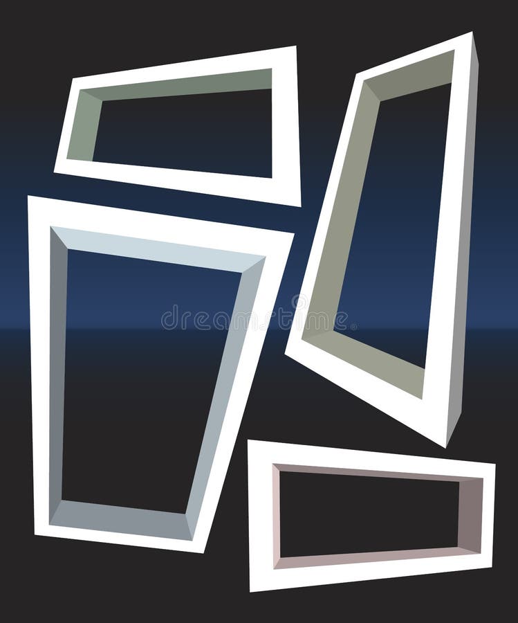 Set of perspective frames stock vector. Illustration of expo - 29551121