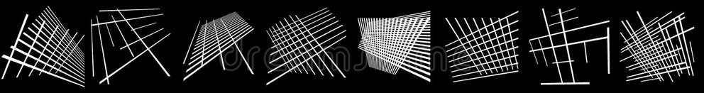 Set Pf 3d ,spatial Grids, Meshes. Interlace, Interlocking, Intersecting ...