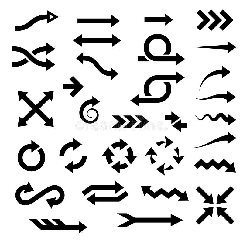 Set Pfeile vektor abbildung. Illustration von nadelanzeige - 49473631