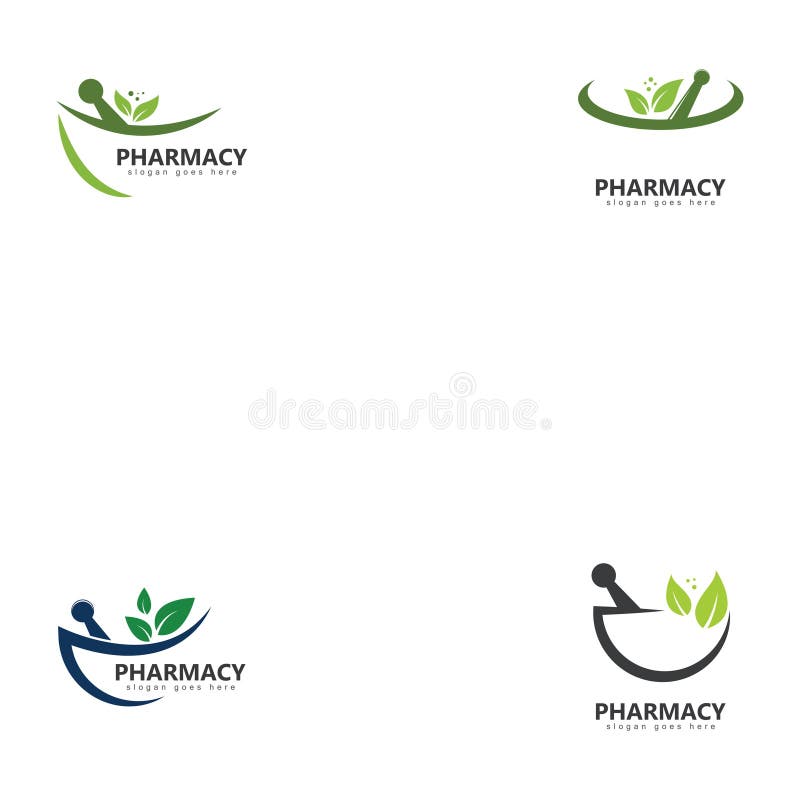 Set of Pharmacy Logo Icon Vector Template Stock Vector - Illustration ...