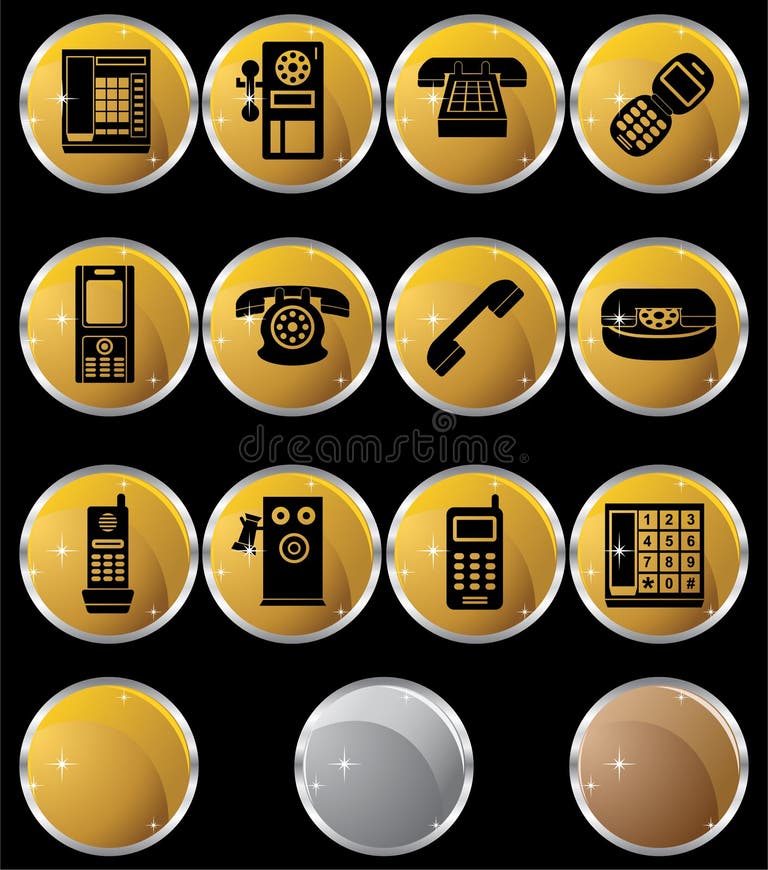 Gold Phone Icon Stock Illustrations – 18,110 Gold Phone Icon Stock ...