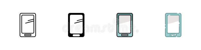 Set of Phone Icon Monoline Design Stock Vector - Illustration of gadget ...