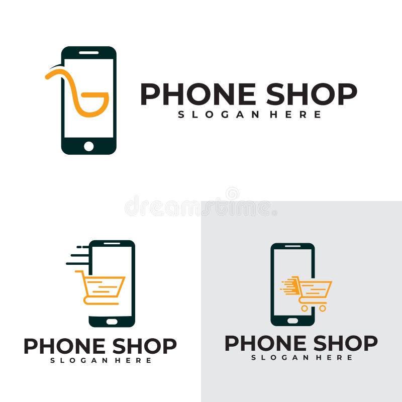 Set of Phone Logo Vector Design Template Stock Vector - Illustration of ...