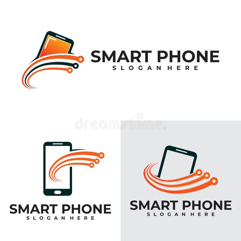 Set of Phone Logo Vector Design Template Stock Vector - Illustration of ...