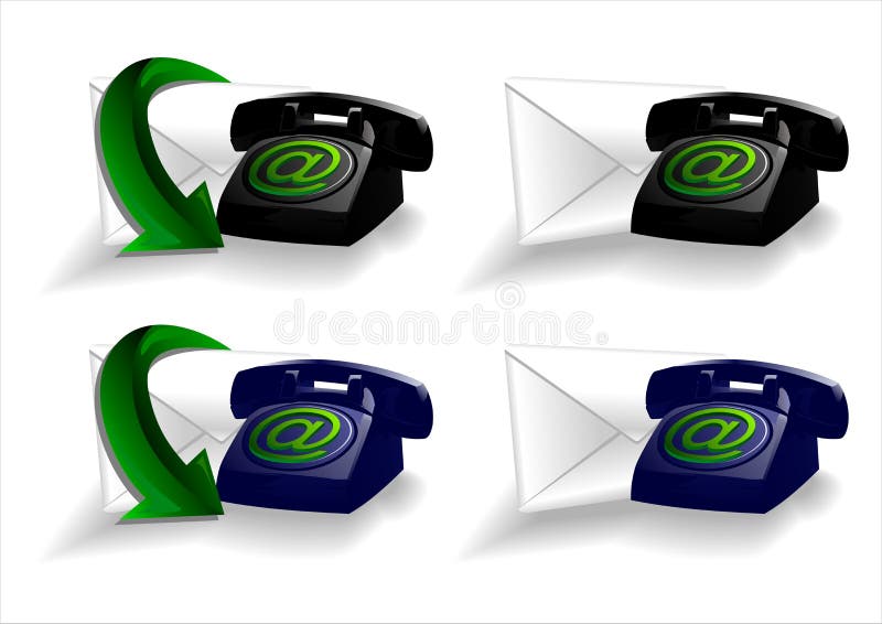 Contact us web buttons set stock vector. Illustration of elements ...