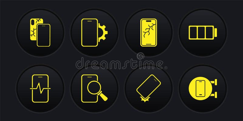 Set Phone Repair Service, Battery, Shockproof Phone, Mobile with Broken ...