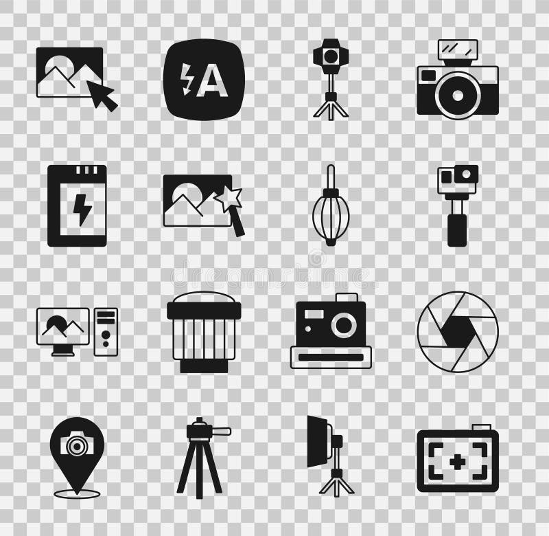 Set Photo Camera, Camera Shutter, Action, Softbox Light, Retouching ...