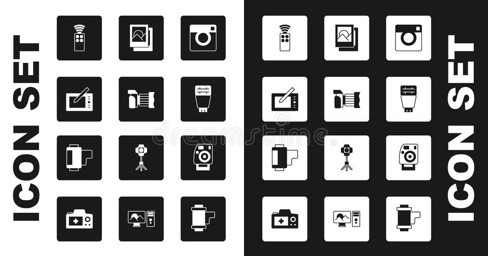 Set Photo Camera, Graphic Tablet, Remote Control for, Flash, Frame, and ...