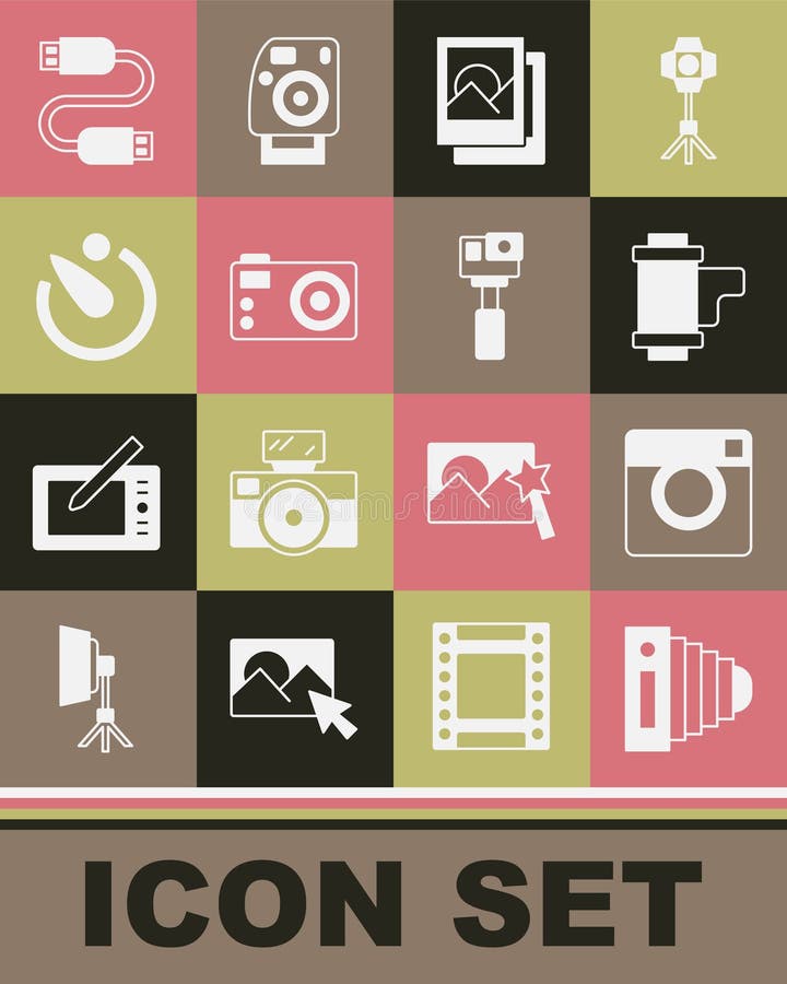 Set Photo Camera, Camera Roll Cartridge, Frame, Timer, USB Cable Cord ...