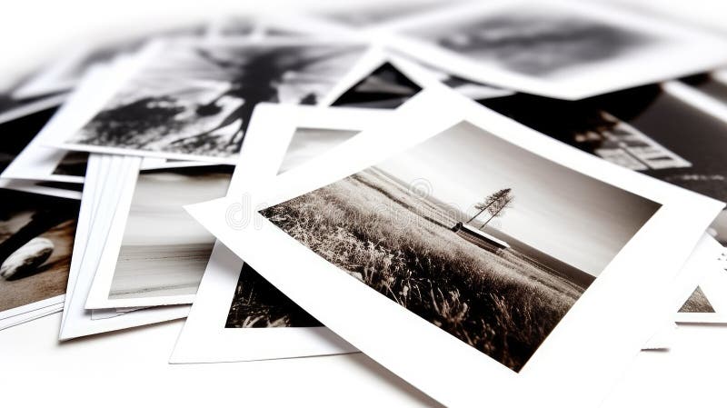 Set of Photo Collection Prints Black and White Stock Illustration ...