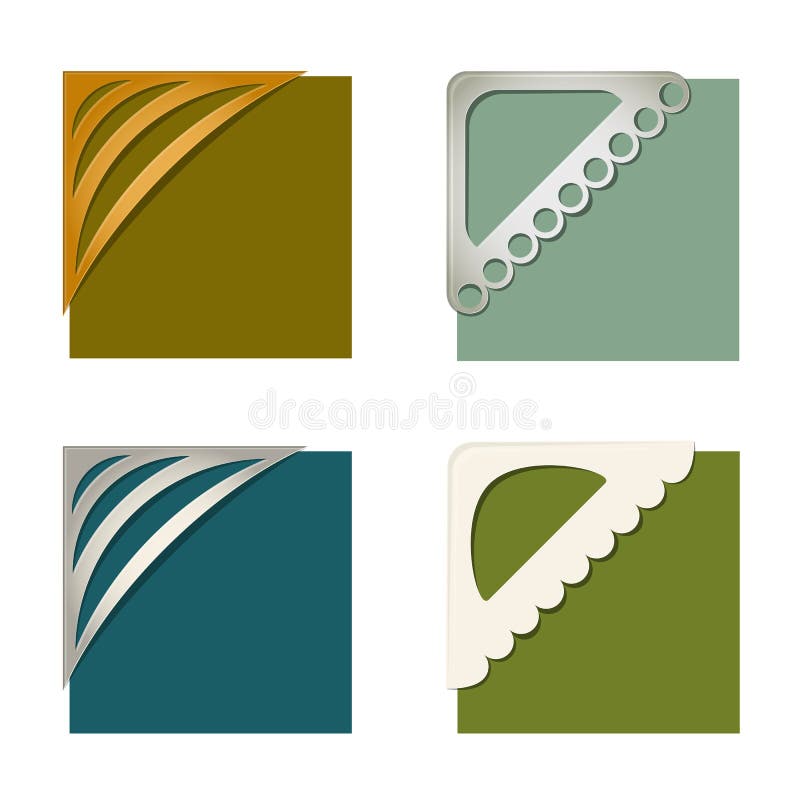 Set of photo corners stock vector. Illustration of paper - 25592903