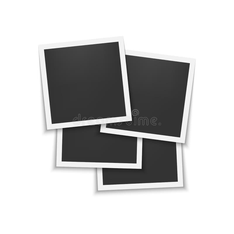 Set of Photo Frames with Shadow. Template for Photo, Image. White ...