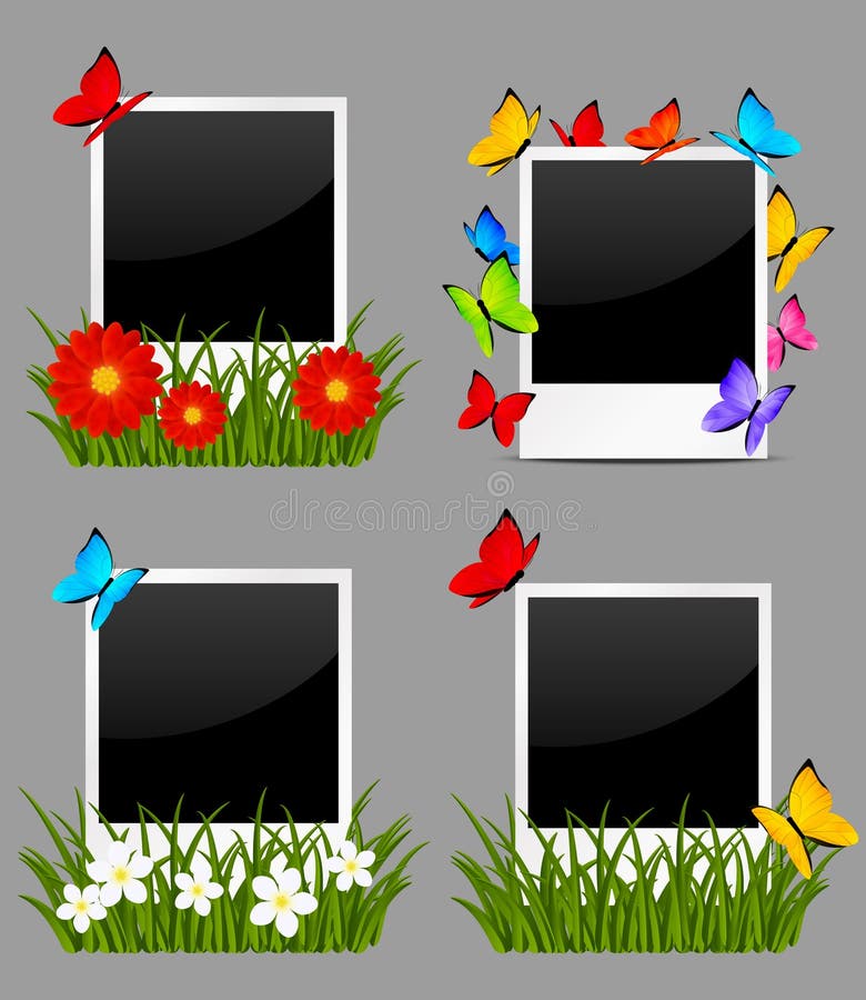 Set of photo frames stock vector. Illustration of design - 42054712