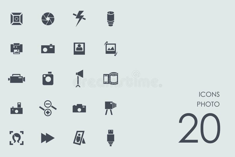 Set of photo icons stock vector. Illustration of frames - 81774450