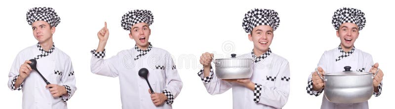 The Set of Photos with Funny Cook Stock Photo - Image of book, chef ...
