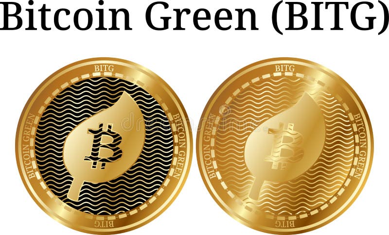 Set of Physical Golden Coin Bitcoin Green (BITG) Stock Illustration ... Set of Physical Golden Coin Bitcoin Green (BITG) Stock Illustration ...