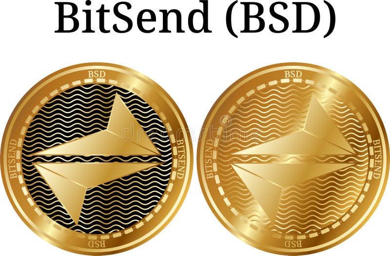 Set of Physical Golden Coin BitSend BSD Stock Vector - Illustration of ...