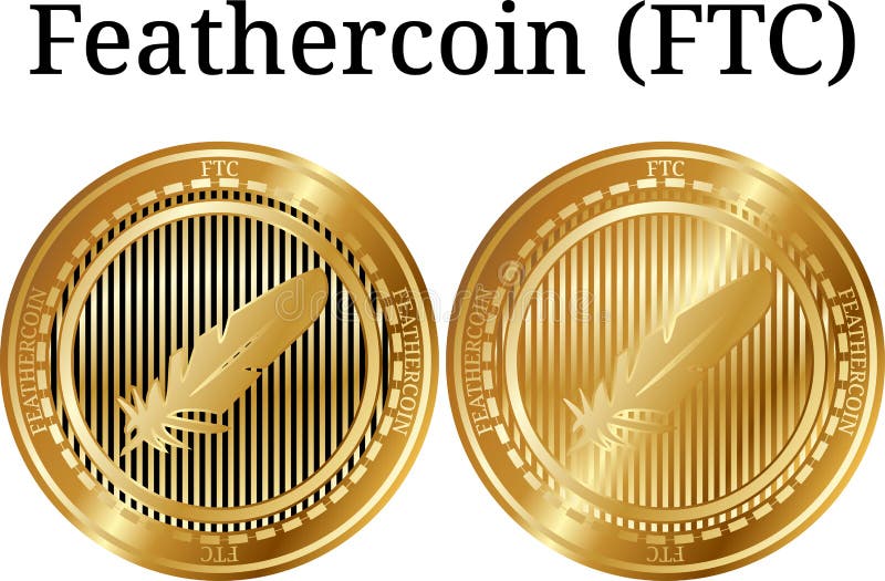 Set Of Physical Golden Coin Feathercoin FTC Stock Vector - Illustration ... Set Of Physical Golden Coin Feathercoin FTC Stock Vector - Illustration ...