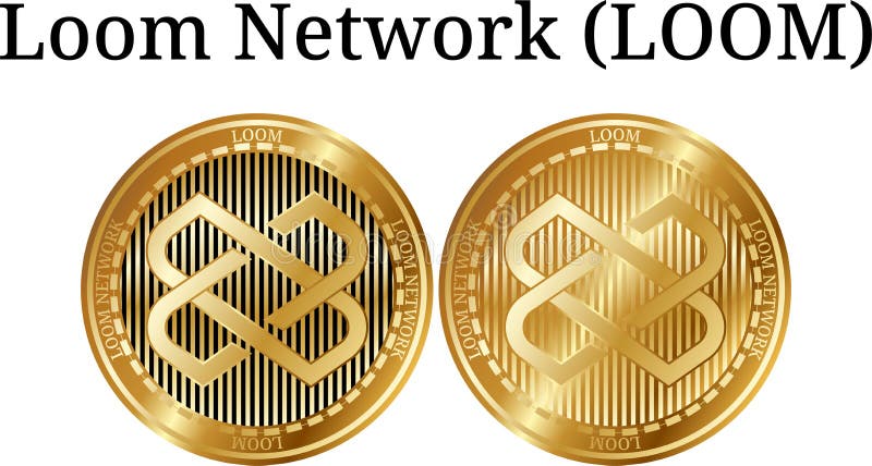 Set of Physical Golden Coin Loom Network LOOM Stock Vector ... Set of Physical Golden Coin Loom Network LOOM Stock Vector ...