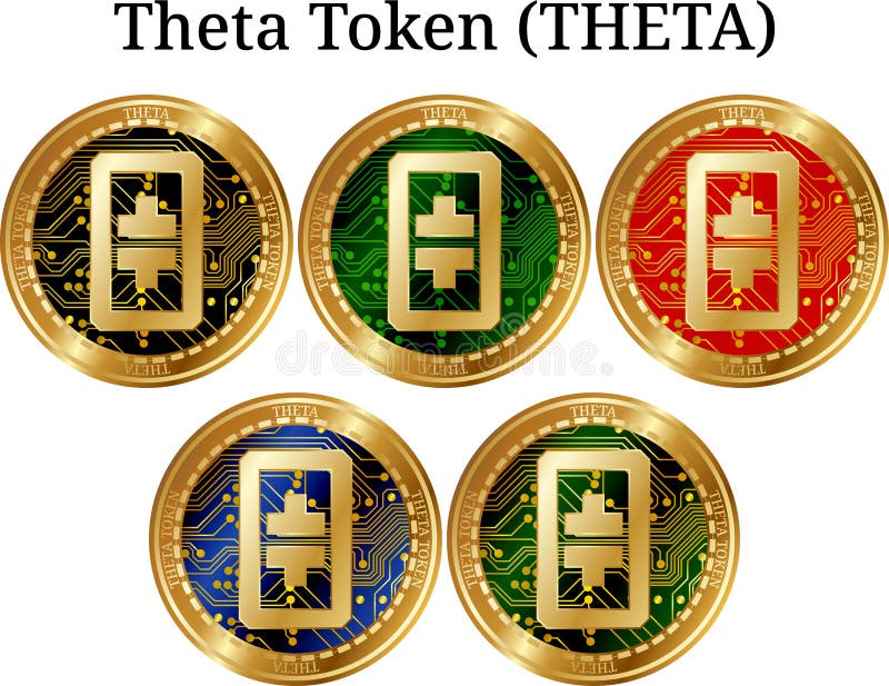 Set of Physical Golden Coin Theta Token THETA Stock Vector ... Set of Physical Golden Coin Theta Token THETA Stock Vector ...
