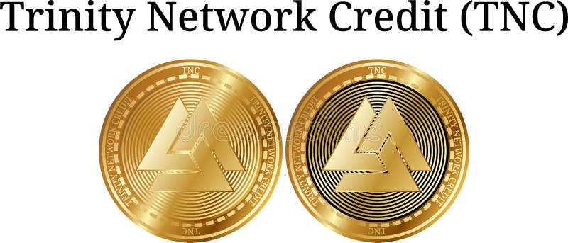 Set of Physical Golden Coin Trinity Network Credit TNC Stock Vector ... Set of Physical Golden Coin Trinity Network Credit TNC Stock Vector ...