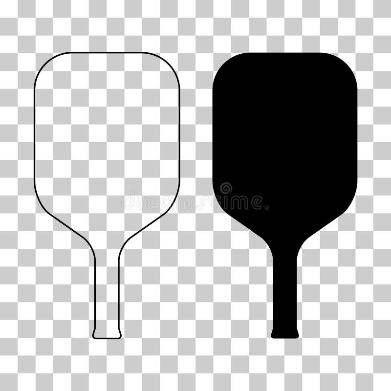 Set of Pickleball Racket Sport, Indoor Paddle Icon, Web Flat Symbol ...