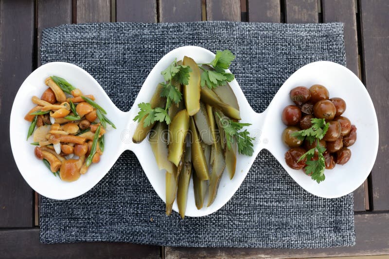 Set of pickles stock image. Image of meal, diet, cuisine - 127151727