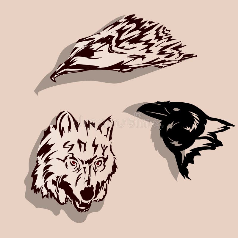 Wolf Raven Stock Illustrations – 243 Wolf Raven Stock Illustrations ...