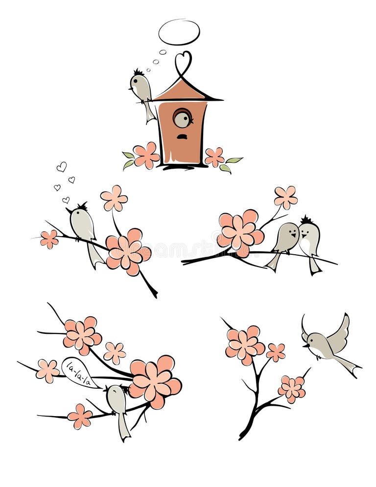 Funny Spring Birds Stock Illustrations – 7,020 Funny Spring Birds Stock ...