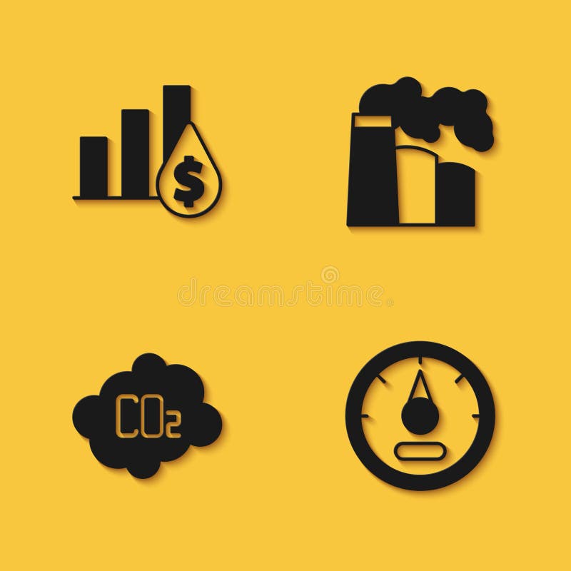 Set Pie Chart and Dollar, Motor Gas Gauge, CO2 Emissions in Cloud and ... Set Pie Chart and Dollar, Motor Gas Gauge, CO2 Emissions in Cloud and ...