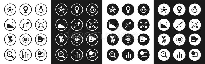 Set Pie Chart Infographic, Arrow, Financial Growth Decrease, Many Ways ...