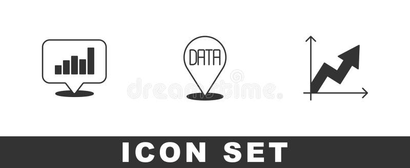 Set Pie Chart Infographic, Data Analysis and Financial Growth Icon. Vector Stock Vector ...