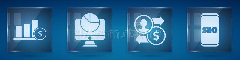 Set Pie Chart Infographic and Dollar, Computer Monitor with Graph Chart ... Set Pie Chart Infographic and Dollar, Computer Monitor with Graph Chart ...
