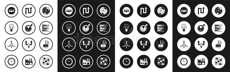 Set Pie Chart Infographic, Financial Growth, Light Bulb, Project Team ...