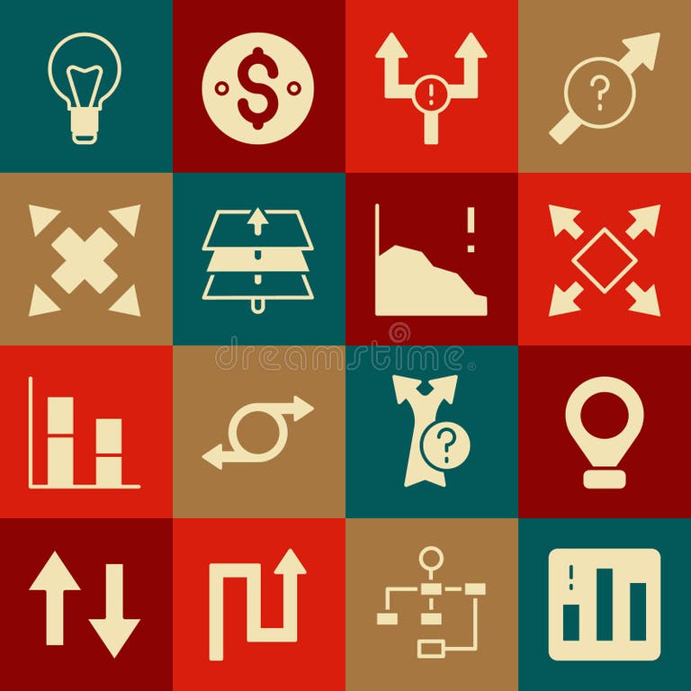 Set Pie Chart Infographic, Location, Many Ways Directional Arrow, Arrow, Layers, Light Bulb and ...