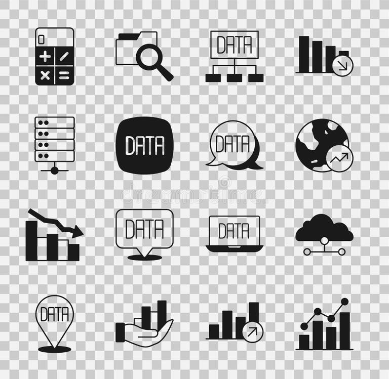 Set Pie Chart Infographic, Network Cloud Connection, Financial Growth ...