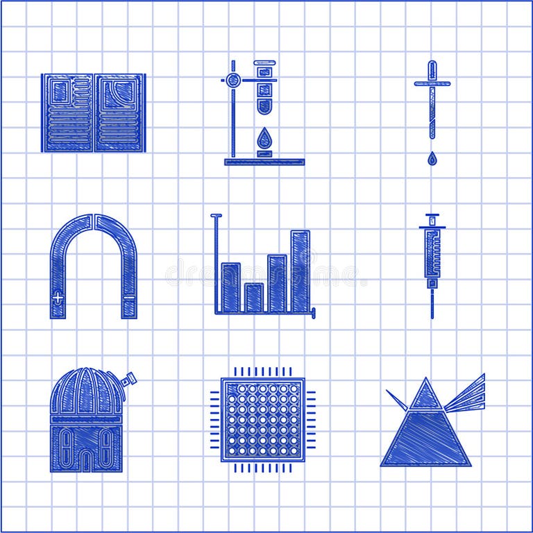 Set Pie Chart Infographic, Processor, Light Rays Prism, Syringe ...