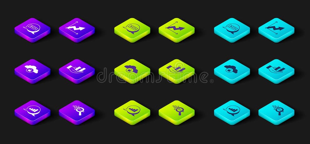 Set Pie Chart Infographic, Search Data Analysis, Cloud Computing Lock, Financial Growth and Data ...